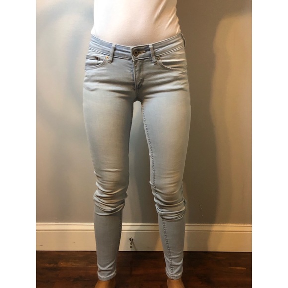 H&M | Jeans | Light Blue Denim Super Skinny Super Low Waist Jean | Poshmark